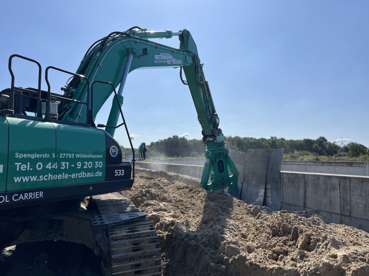 Rückbau Schlitzwand Hafentunnel Bremerhaven - Scheele Erdbau