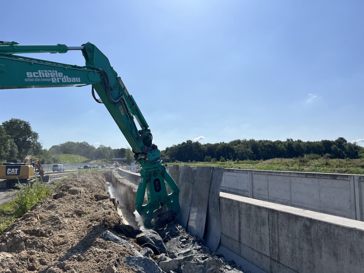 Rückbau Schlitzwand Hafentunnel Bremerhaven - Scheele Erdbau